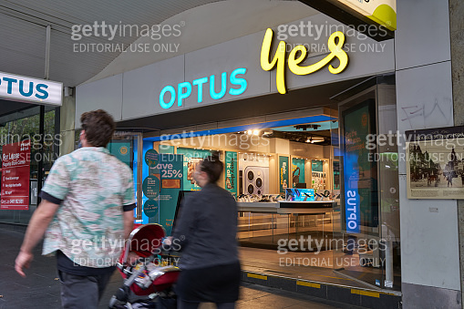 Optus Retail Store Front (Melbourne, Australia) 이미지 (1842159837) - 게티이미지뱅크