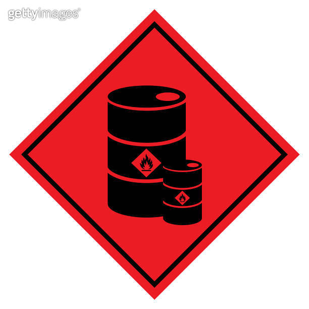 Danger Flammable Storage Area Symbol Sign, Vector Illustration, Isolate ...