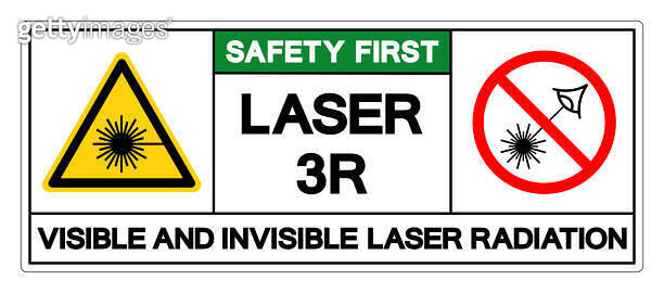 Safety First Laser 3R Visible And Invisible Laser Radiation Symbol Sign ...