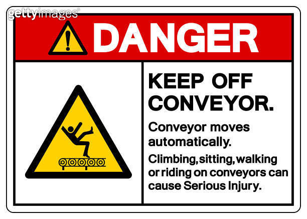 Danger Conyeyor Keep Off Symbol Sign, Vector Illustration, Isolate On ...