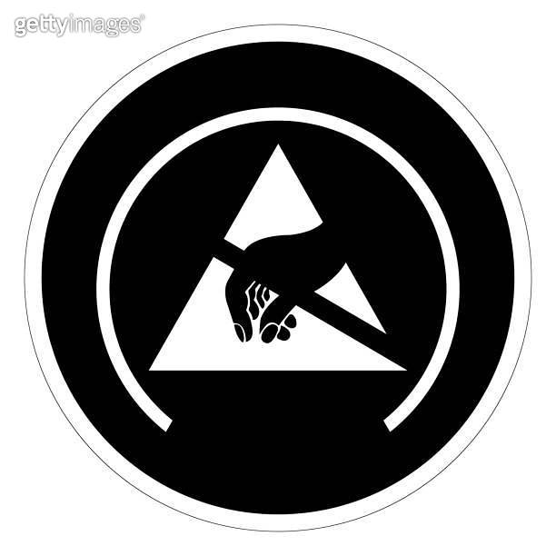 ESD Protective Area Symbol Sign, Vector Illustration, Isolated On White ...