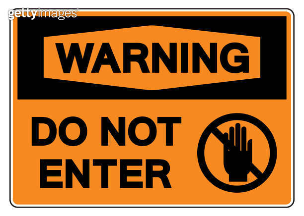 Warning Do Not Enter Symbol Sign,Vector Illustration, Isolate On White ...