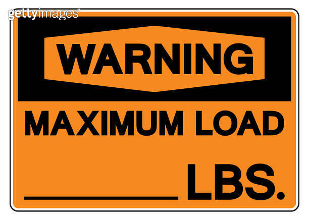 Warning Maximum Load LBS Symbol Sign, Vector Illustration, Isolate On ...