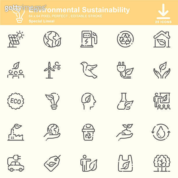 Environmental Sustainability ,Eco , Green ,Ecology and Energy Lineal ...