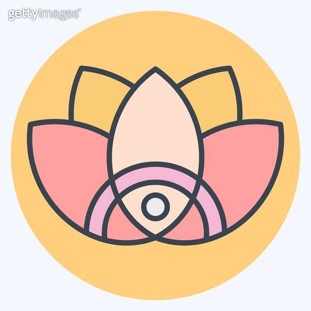 Icon Flower. related to Indigenous People symbol. color mate style ...