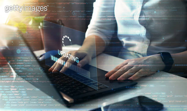 Software apps developer and IT revolution.Digital software development ...