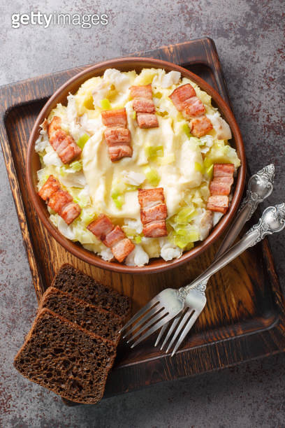 Scandinavian plukkfisk is made with lightly salted cod over mashed ...