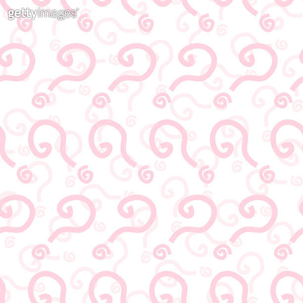 pink question marks seamless pattern on white background 이미지 ...