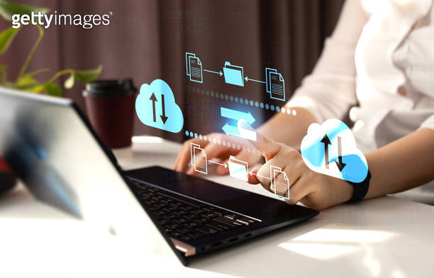 Exchange information and data with internet cloud technology.FTP(File ...