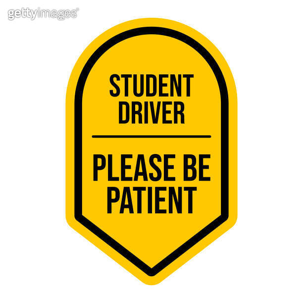 Please be patient student driver safety stickers. Car signs stickers ...