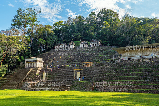 Bonampak Pyramid, Chiapas, Mexico (1478129294) - 게티이미지뱅크
