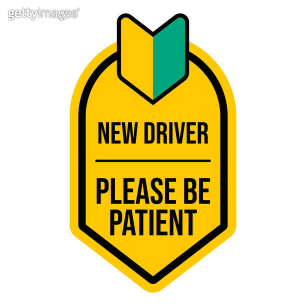 Please be patient new driver safety stickers. Car signs stickers for ...