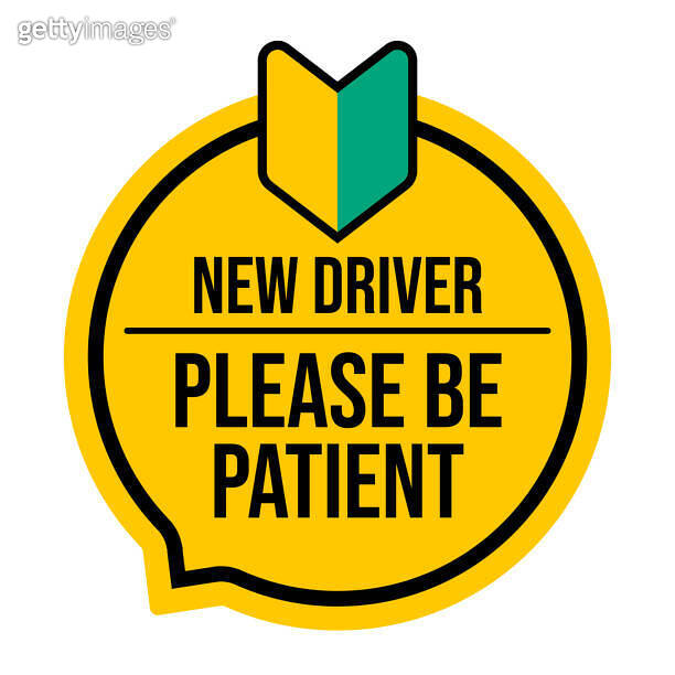 Please be patient new driver safety stickers. Car signs stickers for ...