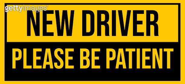 Please be patient new driver safety stickers. Car signs stickers for ...