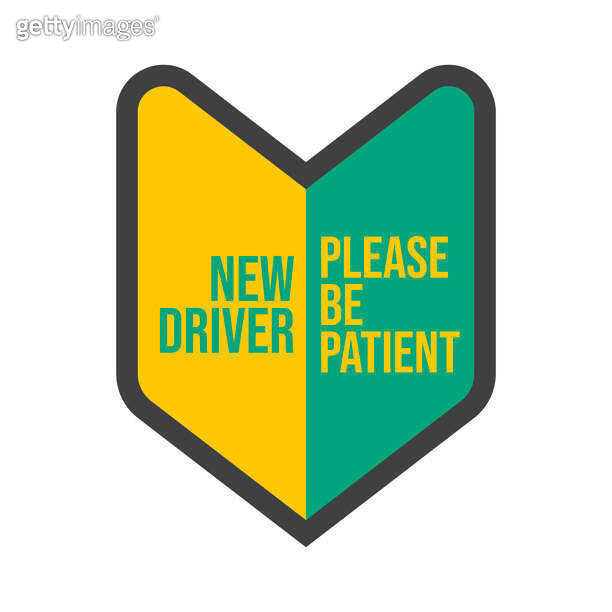 Please be patient new driver safety stickers. Car signs stickers for ...