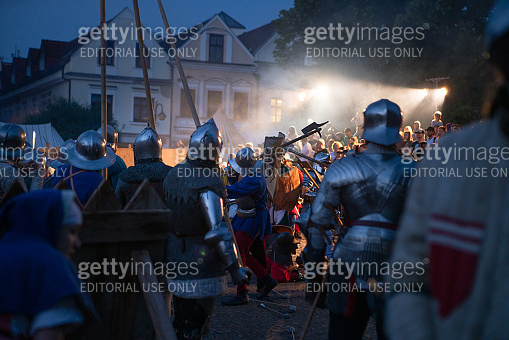 Traditional annual medieval battle restoration known as a "Stredoveky ...