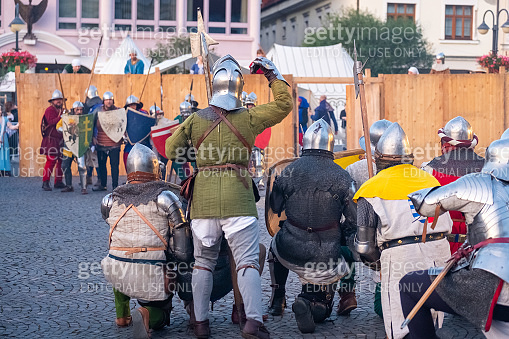 Traditional annual medieval battle restoration known as a "Stredoveky ...