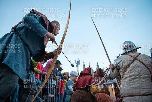 Traditional annual medieval battle restoration known as a "Stredoveky ...