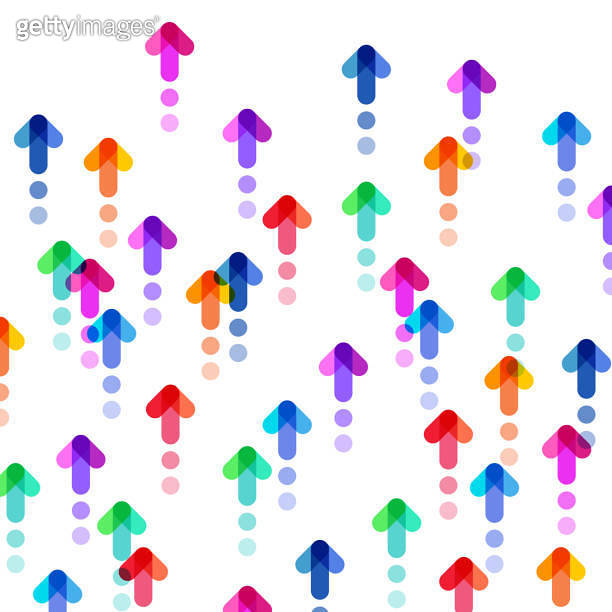 Many colorful arrows going up 이미지 (1492780944) - 게티이미지뱅크