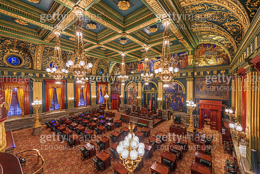 The Senate Chamber in the Pennsylvania State Capitol 이미지 (1642843135 ...