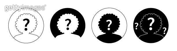 Guess who unknown person silhouette icon vector, anonymous mysterious user profile 이미지 ...