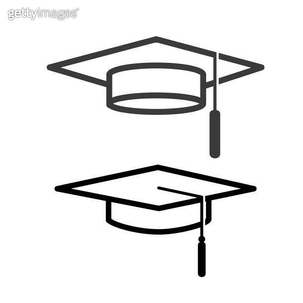 Graduation cap flat design isolated vector illustration. (1516398408 ...