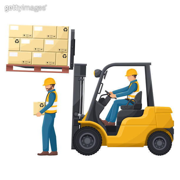 Do not go under the forks. Risk of falling load from a forklift. Safety ...