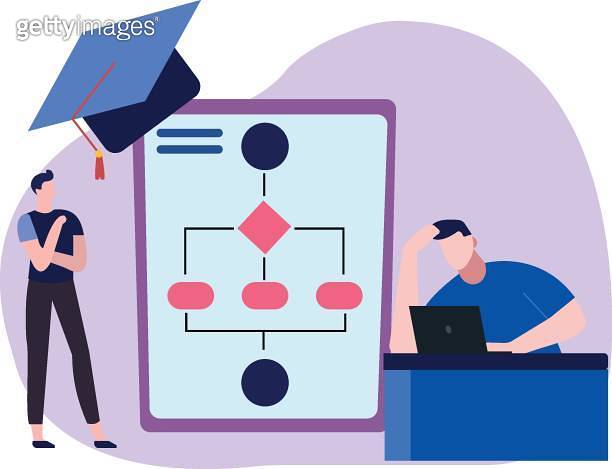 The boys are looking at the graduation flow chart. 이미지 (1491694875 ...