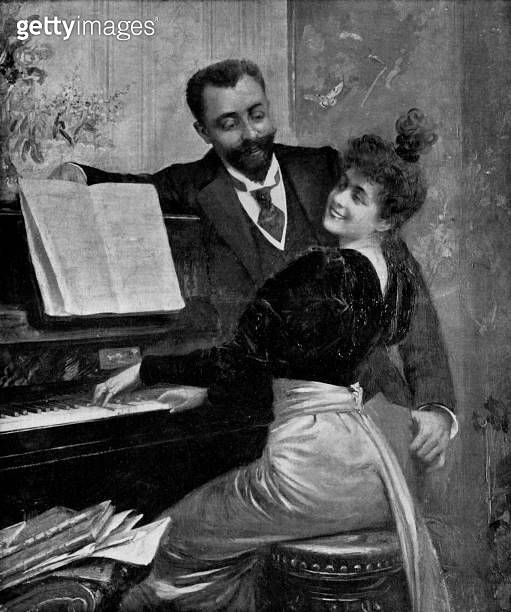 At the Piano, Painting by Henri Cain - 19th Century 이미지 (1529039691 ...