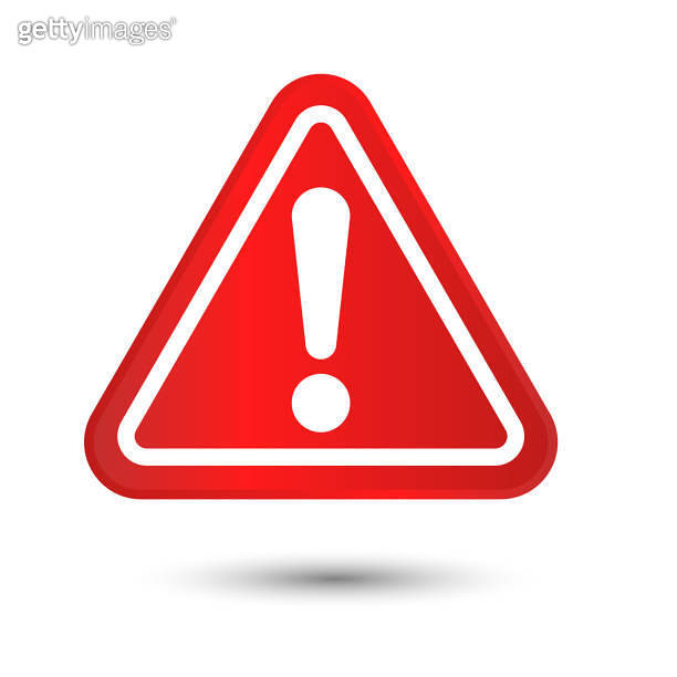 Warning Sign vector icon, Warning symbol vector 이미지 (1455300011) - 게티이미지뱅크