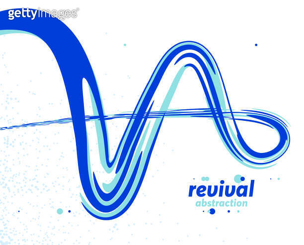 Flowing fluid 3D dimensional abstract vector shape, dynamic design ...