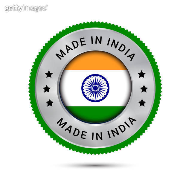 Made in India logo, icon and symbol. Made in Indian vector badges ...
