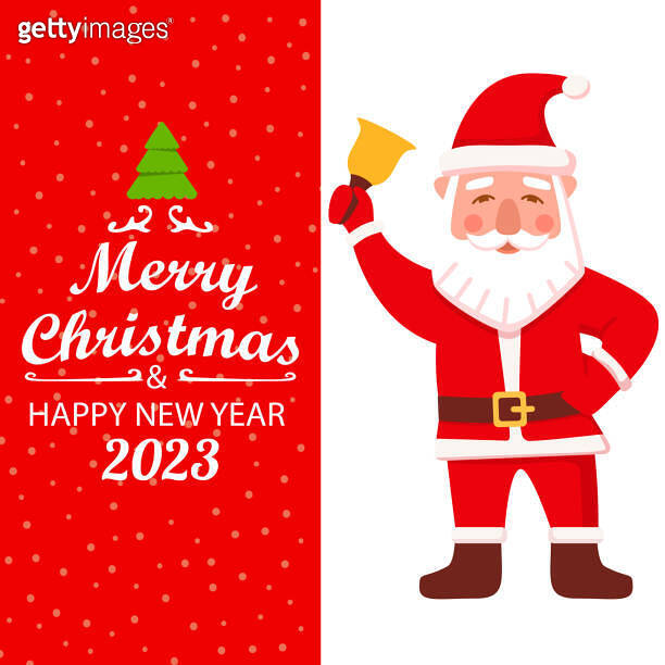 Merry christmas santa claus ,happy new year poster. Festive header ...