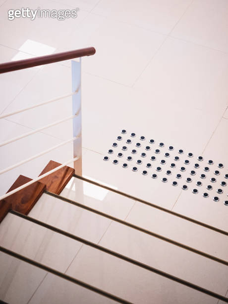 Tactile Indicators on Stairs step indoor building 이미지 (1496858578) - 게티 ...