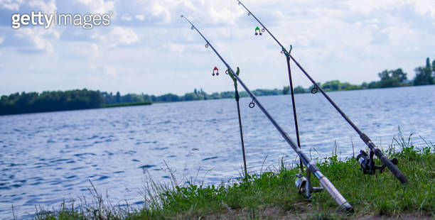 fishing tackle bait, fishing river. Selective focus. 이미지 (1543367883 ...