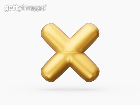 Mathematical gold Multiple symbols 3d style. Isolated objects on white ...