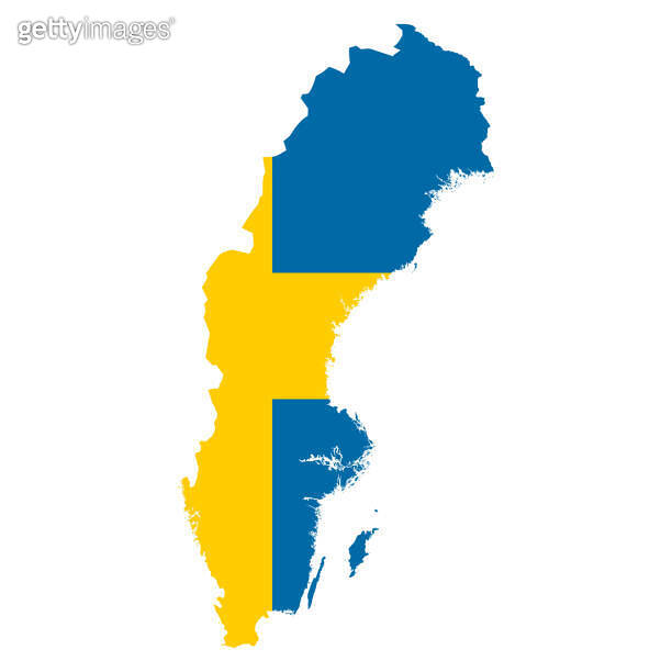 Sweden map flag. Vector design isolated on white background 이미지 ...