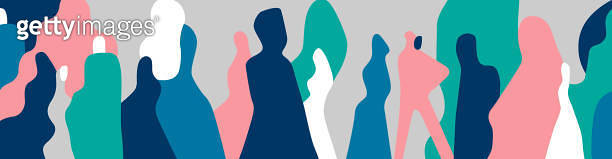 group of modern people abstract vector illustration , background design ...