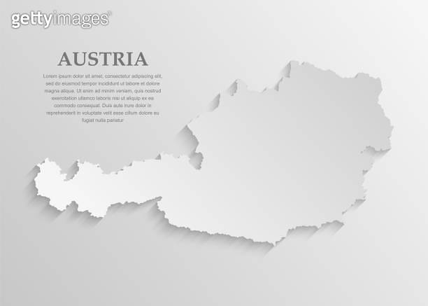 Minimal white map Austria, template Europe country (1784977142) 일러스트 ...