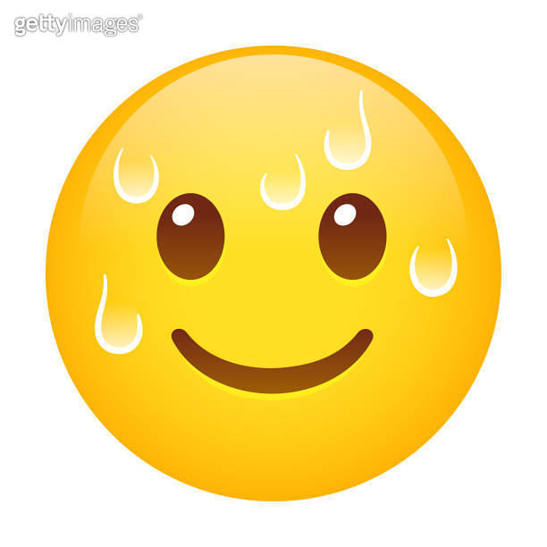 Nervously sweating smiling emoji (1490102721) 일러스트, 무료 일러스트, 아이콘, 무료 ...