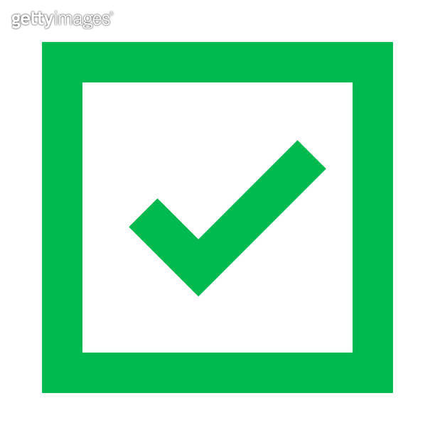 Green checkbox. Input box. Vector. 이미지 (1495842708) - 게티이미지뱅크