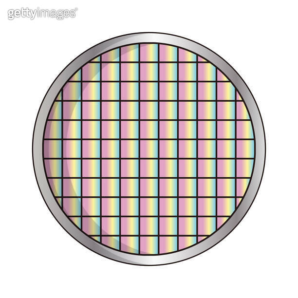 Flat design silicon wafer icon. Vector. 이미지 (1494212753) - 게티이미지뱅크