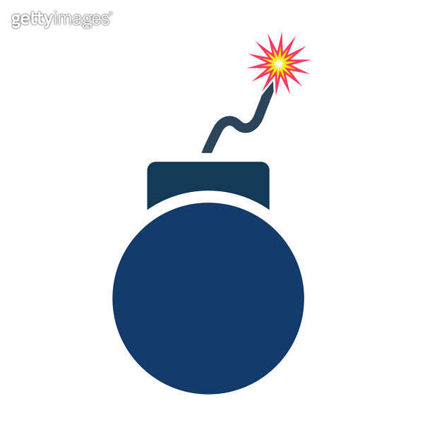 Bomb icon with fire starting to ignite. Vector. 이미지 (1478682162) - 게티이미지뱅크