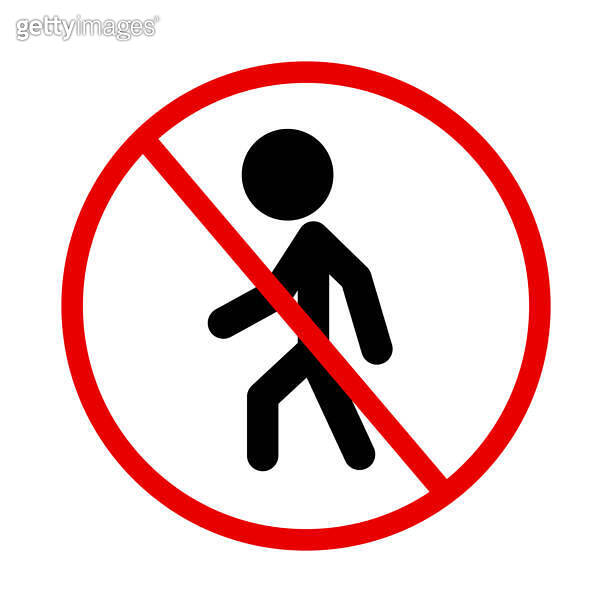 No Entry. Person silhouette and prohibition icon. Vector. 이미지 ...