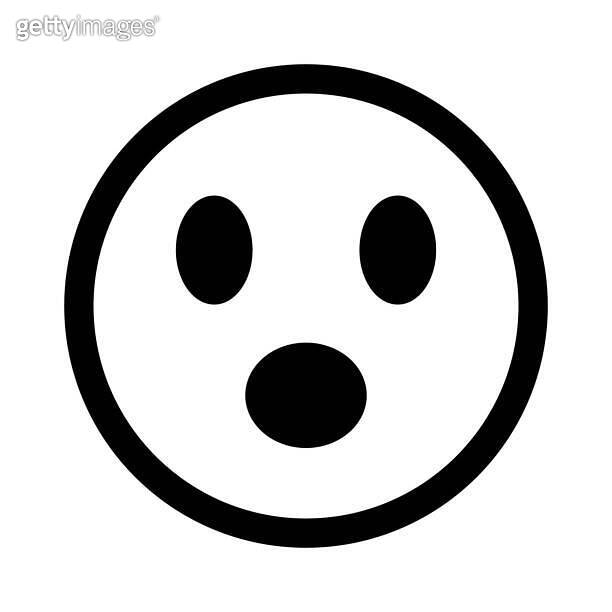 Simple surprised face icon. Vector. 이미지 (1690201811) - 게티이미지뱅크