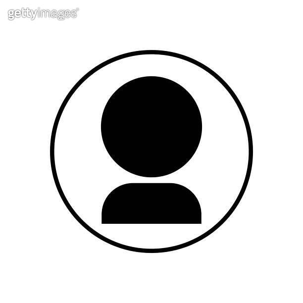 Simple round user icon. Person. Vector. 이미지 (1485321519) - 게티이미지뱅크