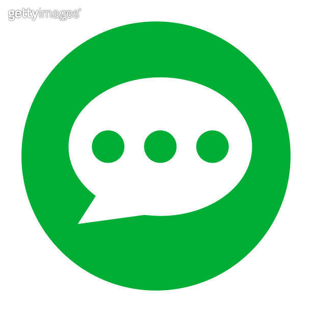 Round green message icon. Talk icon. Vector. 이미지 (1464379228) - 게티이미지뱅크