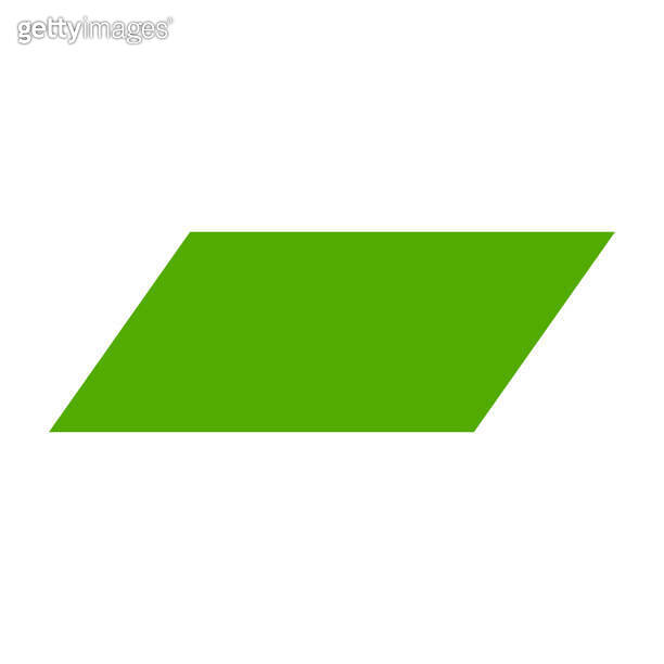 Green parallelogram shape icon. Vector. 이미지 (1869645126) - 게티이미지뱅크
