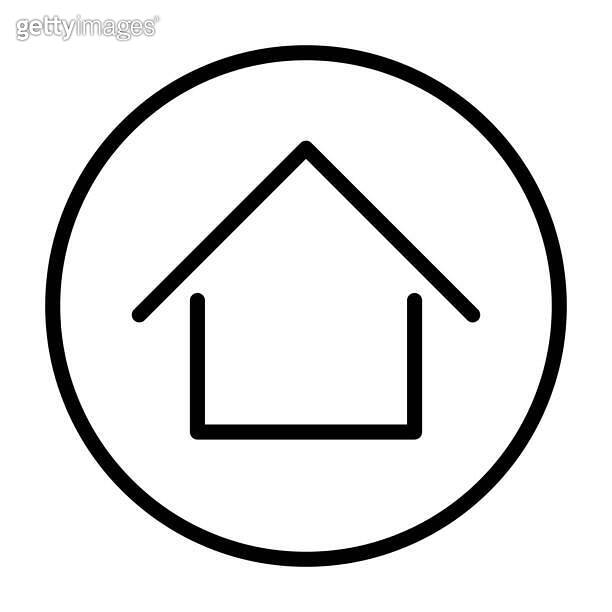 Simple home button icon. Vector. 이미지 (1513982003) - 게티이미지뱅크