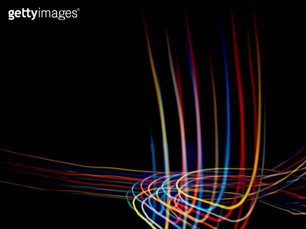 Graphic design using a light painting technique with primary colors 이미지 ...